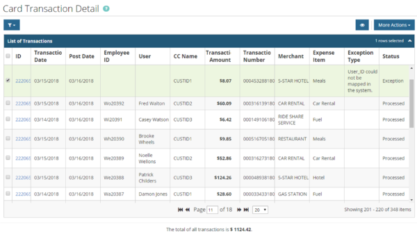 Correct Unmatched Comdata Mastercard Transactions – Expense Track Help