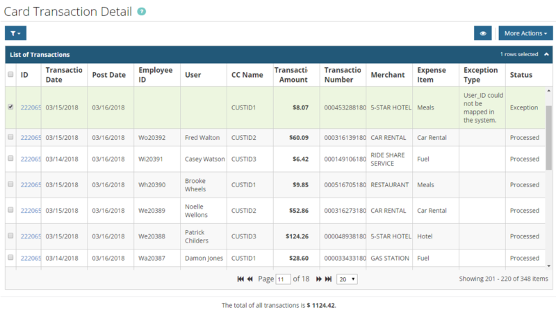 Correct Unmatched Comdata Mastercard Transactions – Expense Track Help