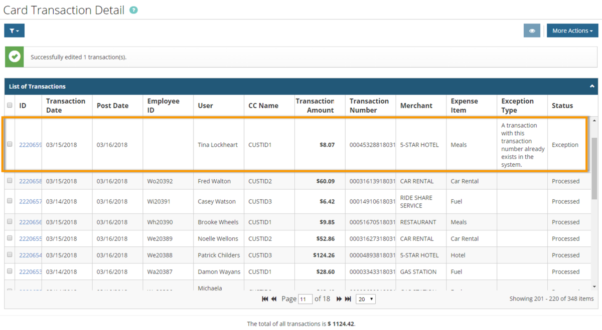 Correct Unmatched Comdata Mastercard Transactions – Expense Track Help