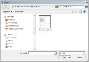 Attach Receipt Images from Computer – Expense Track Help