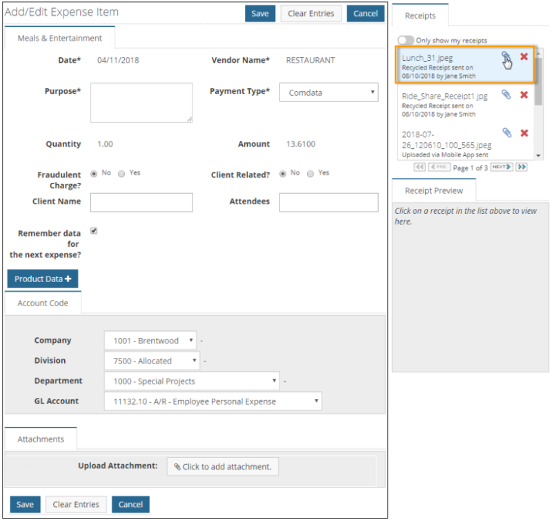 Attach Receipt Images from Receipts Queue – Expense Track Help