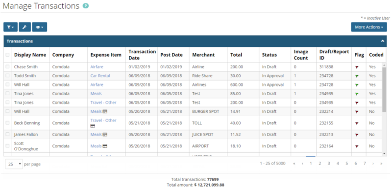 Navigate Manage Transactions – Expense Track Help
