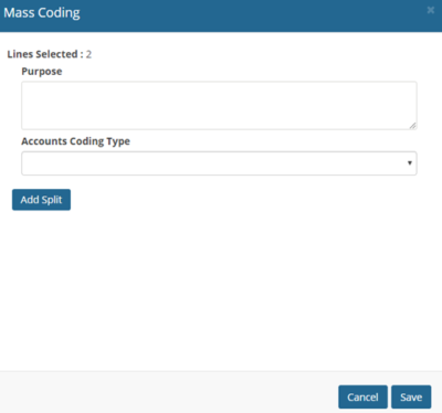 Mass Code Transactions – Expense Track Help