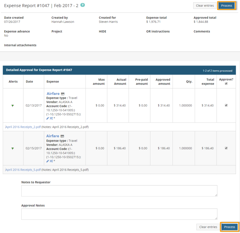 Approve Expenses on Expense Track Website – Expense Track Help